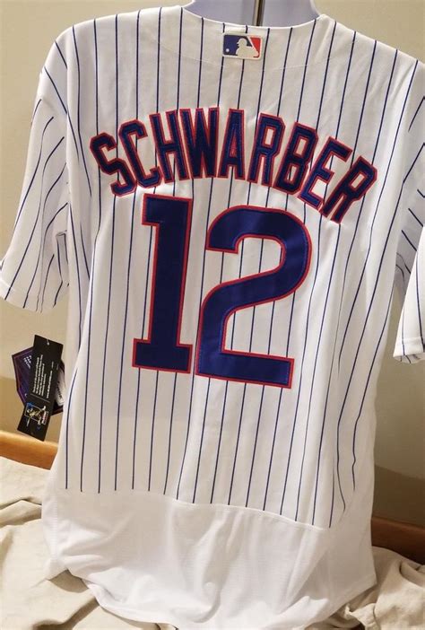 Kyle Schwarber 12 Flexbase White Chicago Cubs Jersey Size 52 2xl
