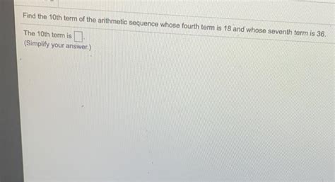 solved find the eighth term of an arithmetic sequence that
