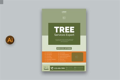 Tree Service Flyer Design Template Graphic By Inpixell Studio Creative Fabrica