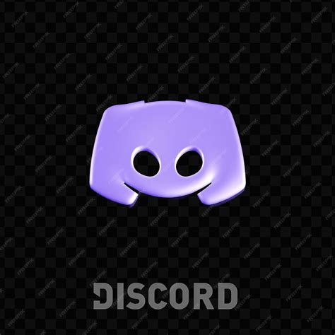 Discord Logo With 3d Render Matte Glass Material Pulsating Glow Purple