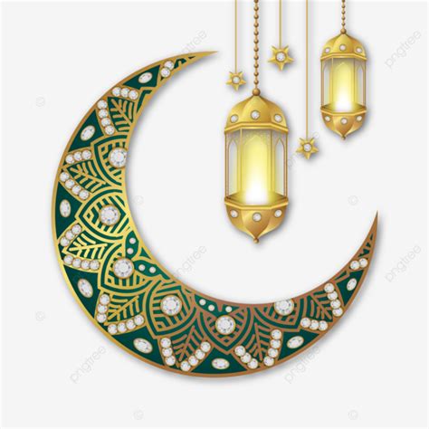 다이아몬드가있는 Eid 무바라크를위한 골든 문 텍스처 럭셔리 라마단 랜턴 벡터 라마단 칸델라 라마단 달 Png 일러스트 및 벡터 에 대한 무료 다운로드 Pngtree