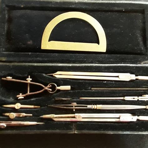 Vintage Protractor Set Etsy