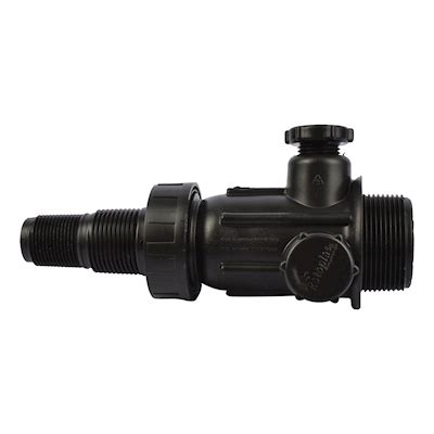 Multiconector Con VÁlvula Y Tuerca 34 Y 1 Pulgada Negro Rotoplas The