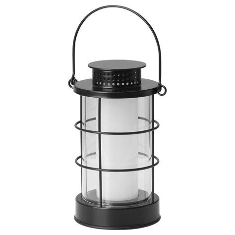 StrÅla Black Led Outdoor Christmas Lantern Battery Operated Ikea
