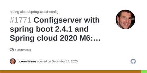 Configserver With Spring Boot 241 And Spring Cloud 2020 M6