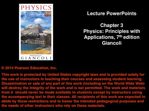 SOLUTION Ch03 Giancoli7e Lectureoutlinev1 1 Studypool