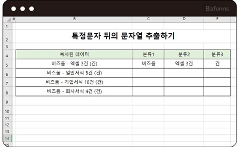 특정 문자 뒤의 문자열 발췌하기 비즈폼 매거진