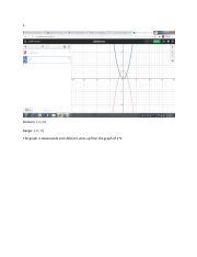 SnowdenW Exercise6 Pdf 1 Domain Range 3 The Graph Is Downwards And Shifted 3 Units