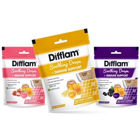 Buy Difflam Soothing Drops Immune Support Honey And Lemon 42 Drops Online At Chemist Warehouse