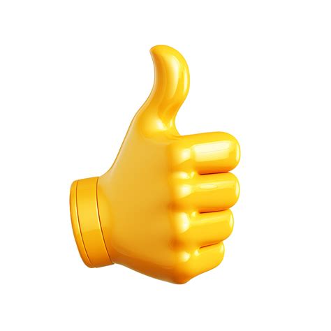 Ai Generated Thumbs Up Emoji Png Isolated On Transparent Background Png