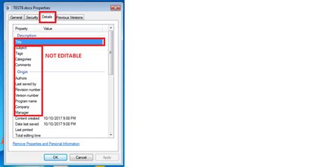 MS WORD FILE RIGHT CLICK PROPERTIES DETAILS TAB NOT Microsoft Community