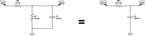 Combining Voltage Divider Pull Down Resistor And Low Pass Filter In Analog Sensor Signal