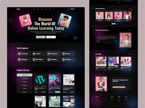 E Learning Portal Website Landing Page By Ranu Hasan 🏅 On Dribbble