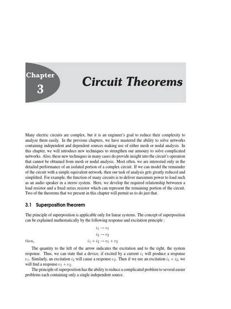circuit theorems pdf electrical network electronic circuits