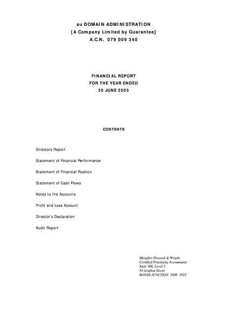 Fillable Online Statement Of Financial Performance Fax Email Print Pdffiller