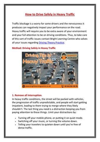 Driving Theory Practice By Bright Learning Centre Issuu