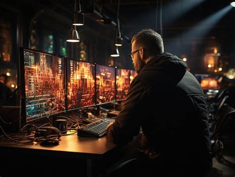 Premium Photo Hyper Realistic Cybersecurity Expert In Uhd Network