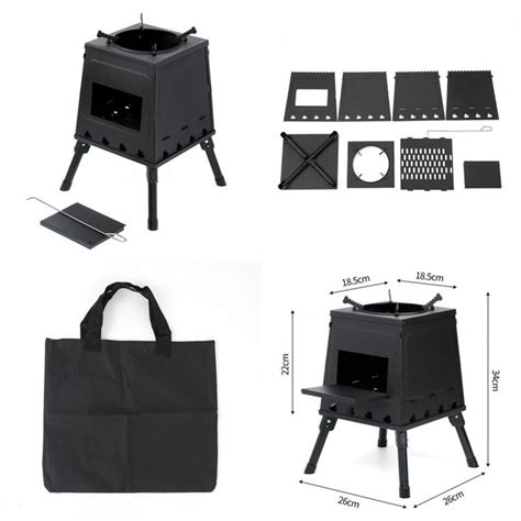 캠핑용 접이식 야외 화목난로 26x34 장작 화로대 홈플러스 택배배송