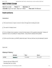 MIDTERM EXAM ANLY 502 90 O 2022 Late Summer Math Foundations For