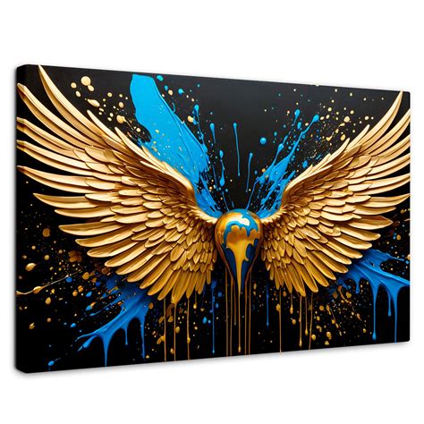 Cuadro Alas Ángel Dorado Canvasrevolutionmx Canvas Revolution
