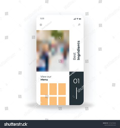 Restaurant Menu Ui Ux Gui Screen เวกเตอรสตอก ปลอดคาลขสทธ 1415273264 Shutterstock