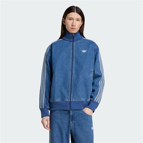 Clothing Adicolor Denim Firebird Track Top Blue Adidas Israel