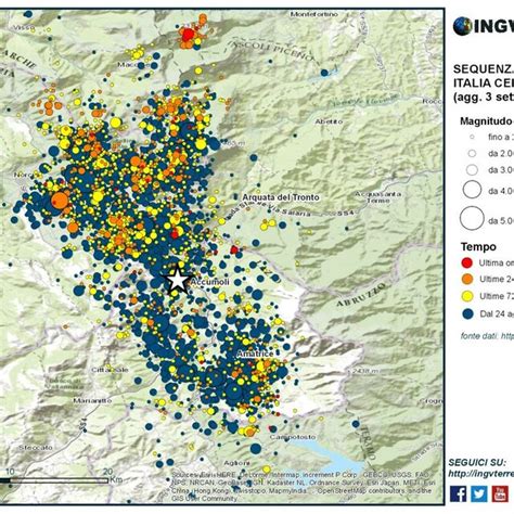 Map Showing The Spatial And Temporal Evolution Of The Seismic Sequence Download Scientific