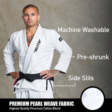 Elite Sports Bjj Gi For Men Ibjjf Kimono Bjj Jiujitsu Gis Wpreshrunk Fabric