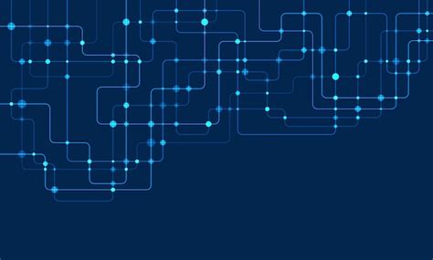 Premium Vector Circuit Connect Lines And Dots