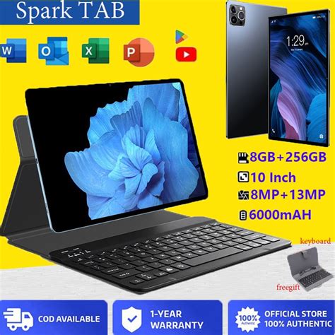 Original Spark Tablet 5g Android Tablet 13 8gb 256gb 6000mah Dual Sim Tablet Shopee Philippines