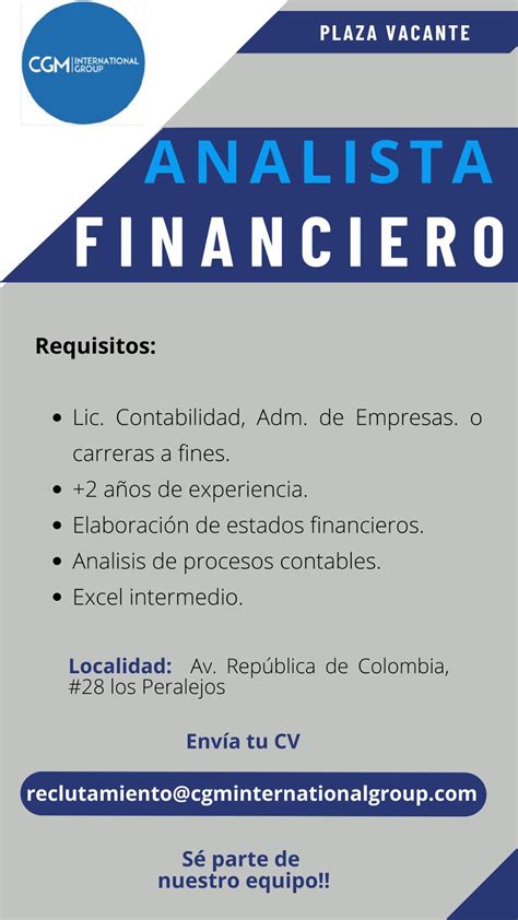Analista Financiero Empleos Rodriguez Empleos Rodriguez