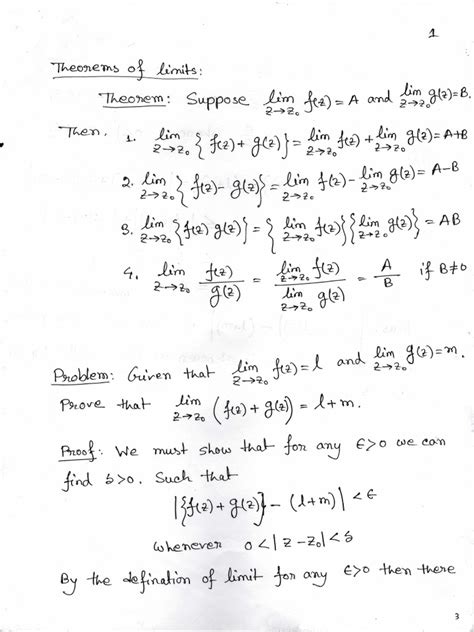 Theorem Of Limit Pdf