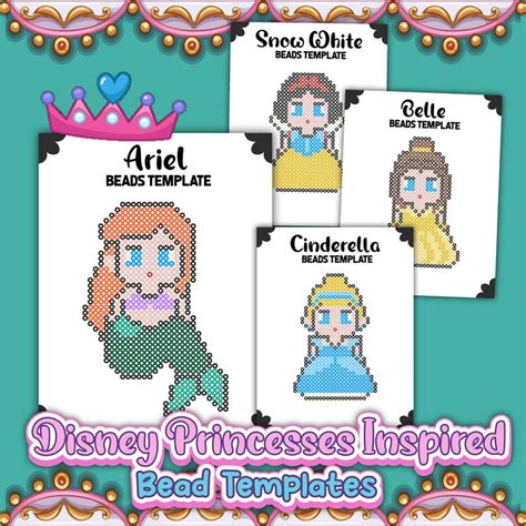 Princess Perler Bead Designs Etsy