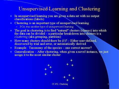 Unsupervised Learning And Clustering In Unsupervised Learning You