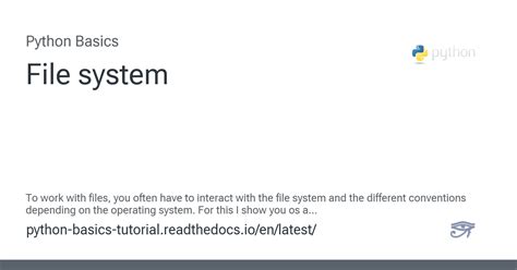 File System Python Basics 25 1 0