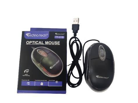 Technotech USB Mini Wired Optical Mouse TT B Black