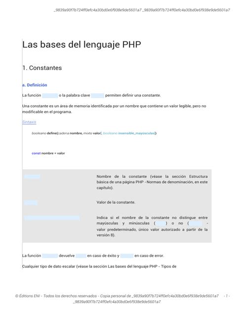 05 Las Bases Del Lenguaje Php Pdf Php Lenguaje De Programación