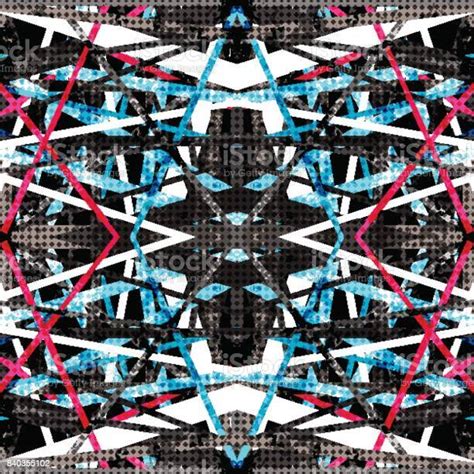 기하학적 벡터 일러스트 레이 션의 어두운 배경에 색된 라인 0명에 대한 스톡 벡터 아트 및 기타 이미지 0명 기하 디자인 Istock