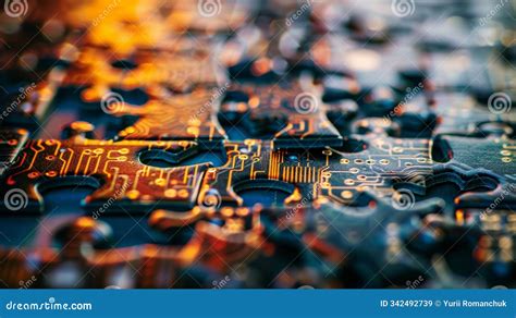 A Detailed Circuit Board Closeup Featuring Playful Question Marks In A