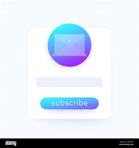 Subscribe To A Newsletter Form Vector Ui Design Stock Vector Image