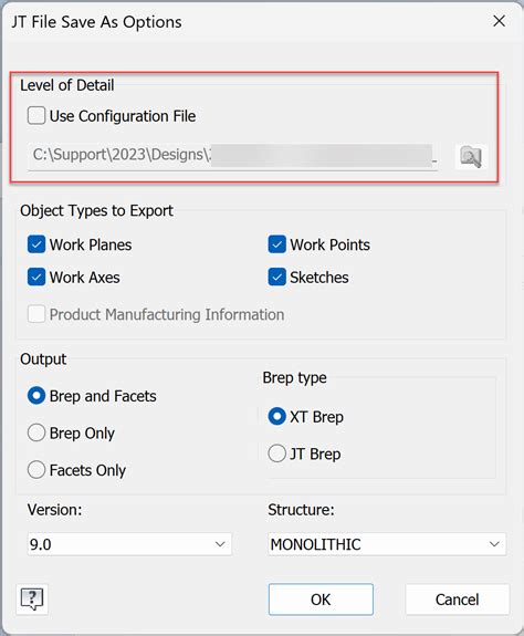 No Jt File Created When Using A Specific Configuration File During
