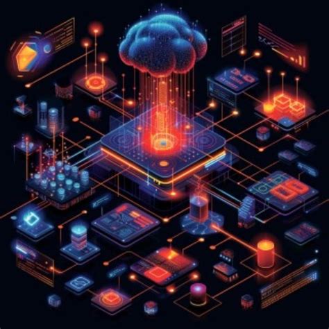 Premium Photo Isometric Neural Network Architecture Illustration In Neon Cybernetic Style