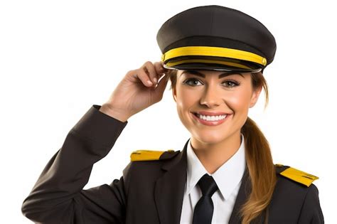 Premium Ai Image Ready For The Skies Confident Male Pilot In Uniform Keeping Arms Crossed