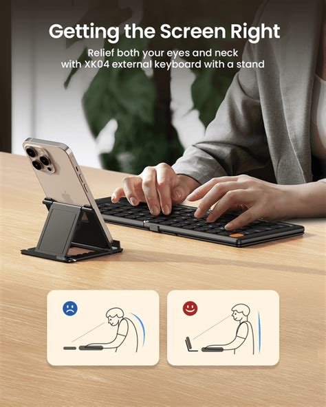 Xk04 Compact Foldable Bluetooth Keyboard For Travel Protoarc