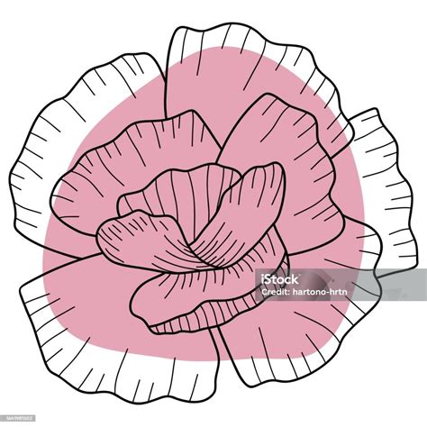 모양이 있는 카네이션 꽃 라인입니다 꽃을 테마로 한 벡터 그림 청첩장 미적 장식 소셜 미디어 게시물 배너 프로모션 광고 등에 적합합니다 0명에 대한 스톡 벡터 아트 및 기타