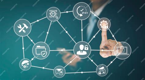 Premium Photo Businessman Holding Hr Human People Icon On The Graph Screen Of A Media Screen