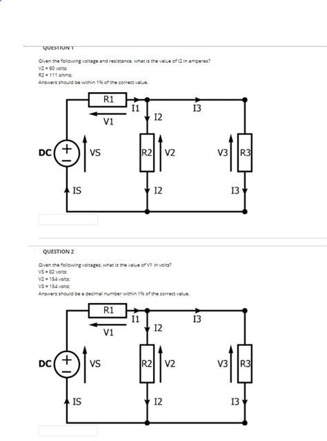 Solved QUESTION Given The Following Voltage And Resistance Chegg Com