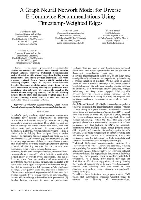 Pdf A Graph Neural Network Model For Diverse E Commerce