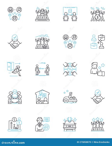 Alliance Partners Line Icons Collection Collaboration Partnership Cooperation Trust Loyalty