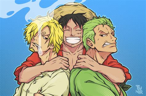 Artstation Monster Trio One Piece Fan Art